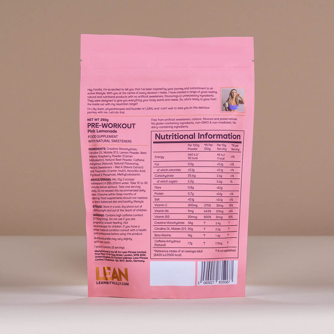 Natural Pink Lemonade Pre-Workout | Boost Your Energy & Performance ...